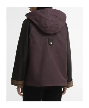 Barbour Twotoned Cropped Hooded Jacket