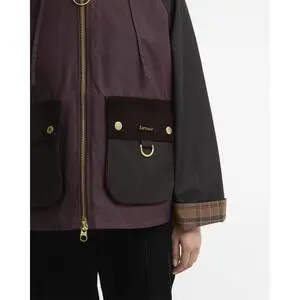 Barbour Twotoned Cropped Hooded Jacket