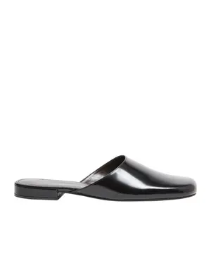 THE ROW Glossy Low Heel Mules