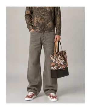 Marni Floral Two-tone Tote Bag
