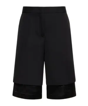 JIL SANDER High-waisted Shorts With Rolled Hem - Black