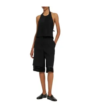 JIL SANDER High-waisted Shorts With Rolled Hem