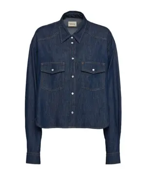 Khaite Denim Shirt With Classic Collar