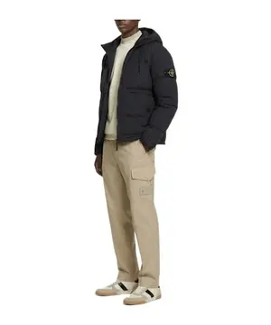 Stone Island Hooded Drawstring Down Jacket