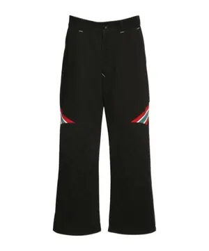 Incotex High Waist Quilted Detail Wide Leg Trousers