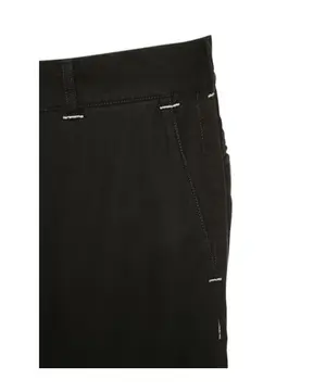 Incotex High Waist Quilted Detail Wide Leg Trousers