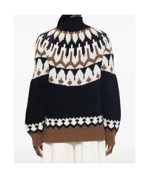 ERMANNO FIRENZE Fair Isle Turtleneck Knitted Sweater