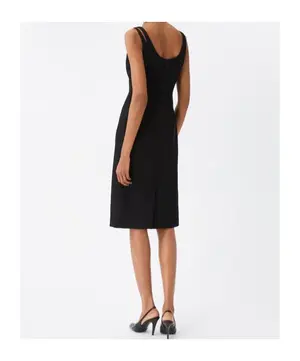Versace Wool Grain-de-poudre Midi Dress
