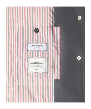 Thom Browne 4-bar Down-filled Overcoat - Grey