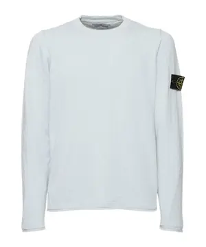 Stone Island Crewneck Longsleeve Knit Sweater - White