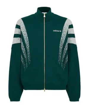 ADIDAS ORIGINALS Turtleneck Zipup Knit Sweater - Green