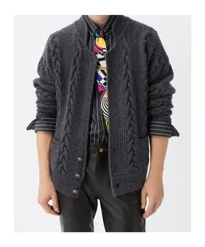 Versace Wool-cashmere Knit Cardigan