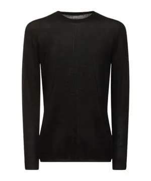 Rick Owens Crewneck Longsleeve Knit Sweater - Black
