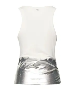 Rabanne Fitted Draped Tank Top With Ring Detail