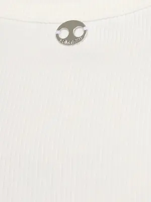 Rabanne Fitted Draped Tank Top With Ring Detail