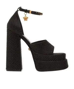 Versace Ankle Strap Sandals - Black