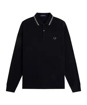 Fred Perry Solid Color Polo Shirt - Black