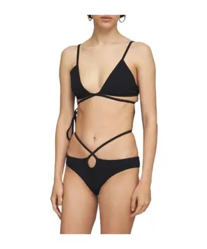 Christopher Esber Triangle Bikini With Crossed Back