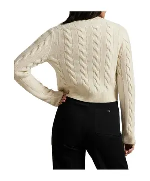 Polo Ralph Lauren Cropped Cableknit Cardigan