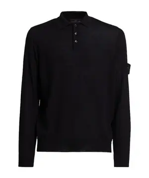Stone Island Lapel Longsleeve Knit Sweater