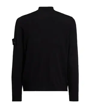 Stone Island Lapel Longsleeve Knit Sweater