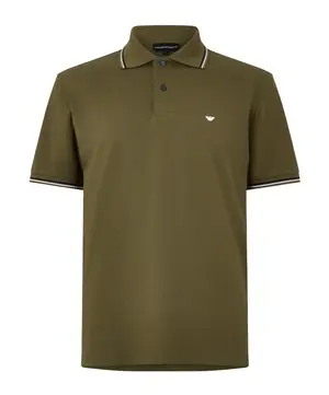 Emporio Armani Solid Color Polo Shirt - Green
