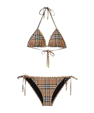 Burberry Vintage Plaid Twopiece Swimsuit
