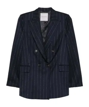 ERMANNO FIRENZE Pinstriped Double-breasted Blazer