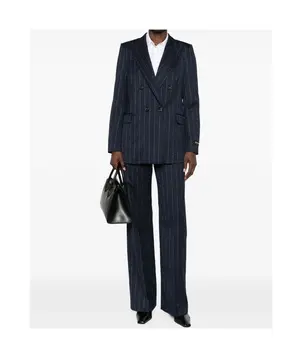 ERMANNO FIRENZE Pinstriped Double-breasted Blazer