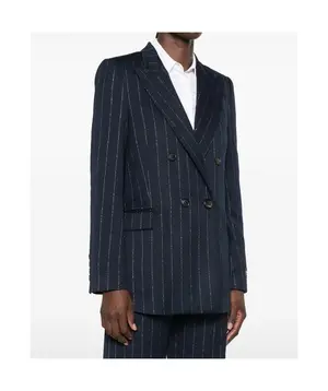 ERMANNO FIRENZE Pinstriped Double-breasted Blazer