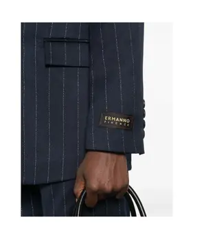 ERMANNO FIRENZE Pinstriped Double-breasted Blazer