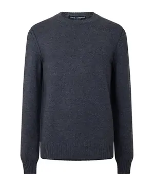 Dolce & Gabbana Longsleeve Plain Knit Sweater - Black