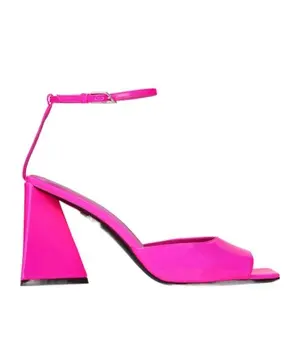 Attico Ankle Strap Block Heel Sandals - No