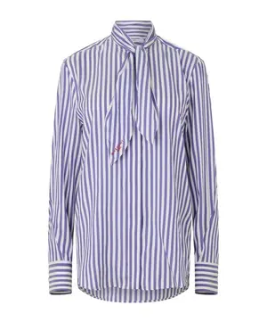 Givenchy Striped Shirt With Tie Detail - Black