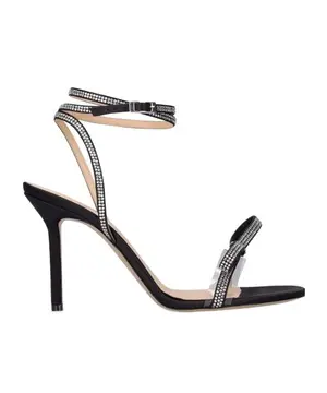MACHMACH Stiletto Sandals With Ankle Strap - Black