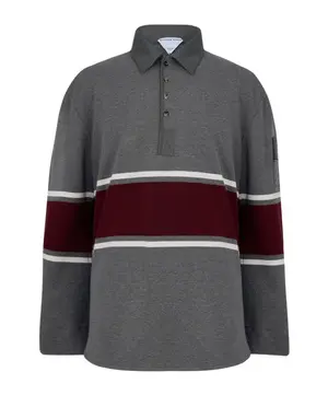 Bottega Veneta Longsleeve Rugby Shirt - Black