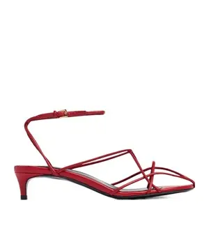 Khaite Ankle Strap Sandals - Red