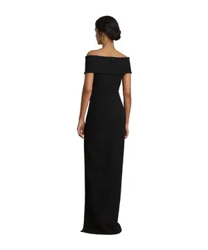 Ralph Lauren Off-the-shoulder Gown With Draped Detail