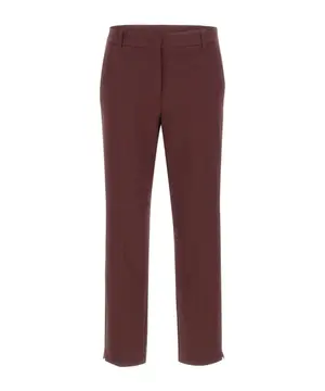 Marella Tailored Straight-leg Pants With Side Slits