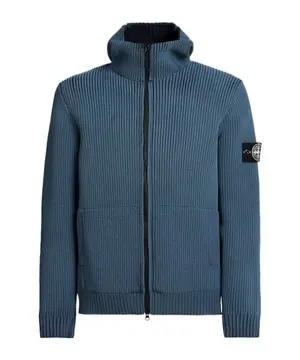 Stone Island Turtleneck Frontzip Knit Sweater