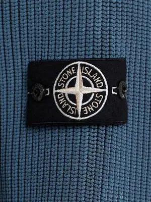 Stone Island Turtleneck Frontzip Knit Sweater