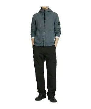 Stone Island Turtleneck Frontzip Knit Sweater