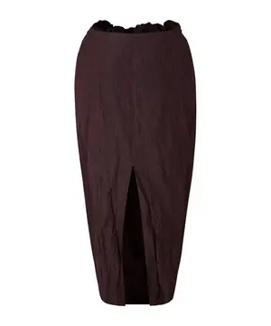 Magda Butrym Solid Color Midi Skirt