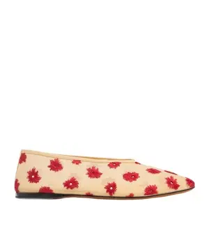 Proenza Schouler Low Slip-on Shoes With Floral Applications