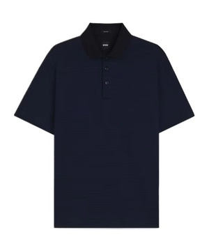 Hugo Boss Plaid Cotton Polo T-shirt - Blue