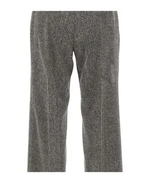KAOS Textured High-waisted Straight-leg Trousers