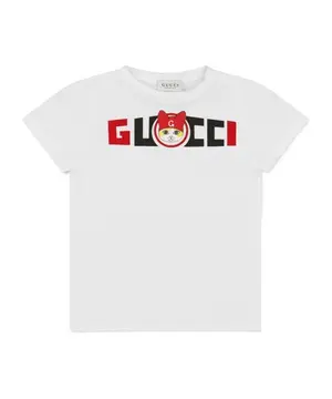 Gucci Crewneck T-shirt With Cartoon Character Logo - No