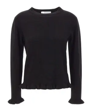 KAOS Ruffled Hem Knitted Sweater