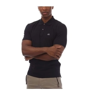 C.P. COMPANY Shortsleeve Polo Shirt - Blue