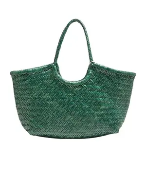 Dragon Diffusion Handbag Rattan Basket Bag - Green